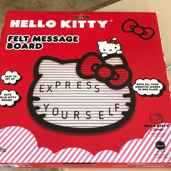 Hello Kitty | Accessories | Sanrio Red And Black Felt Message Board ...